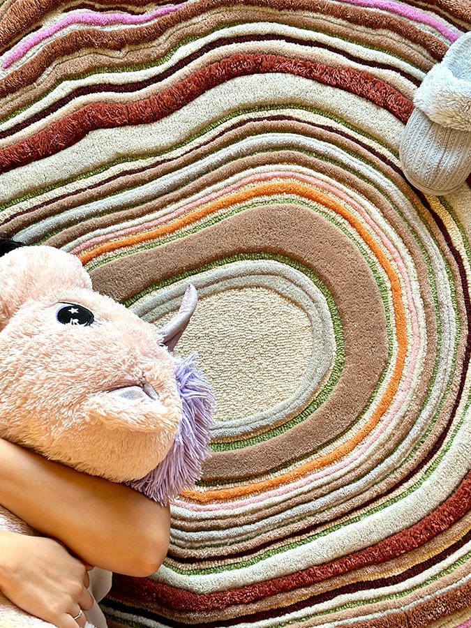 Timber Waves Rug: Nature-Inspired Joy | Loops by LJ
